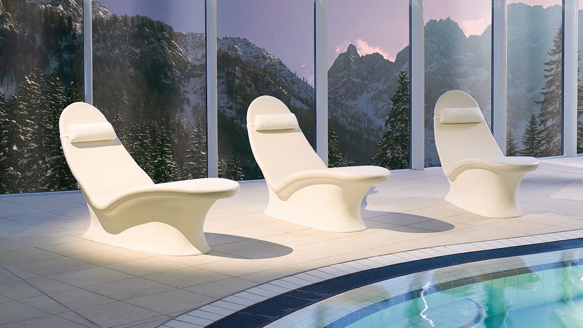 Heated Loungers :: Enjoy the spa experience